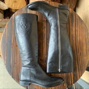 Laura Busi | Shoes | Laura Busi Black Leather Riding Boots | Poshmark